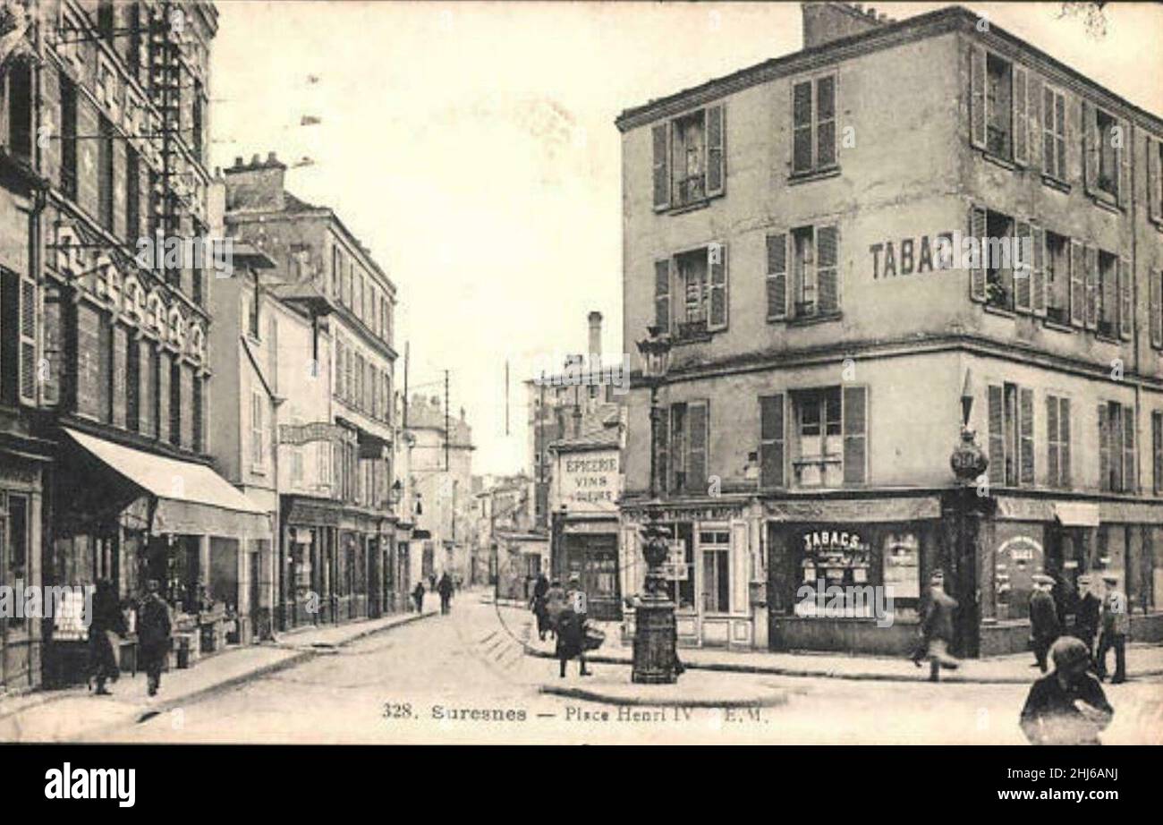 Suresnes.Place Henri IV Stock Photo - Alamy