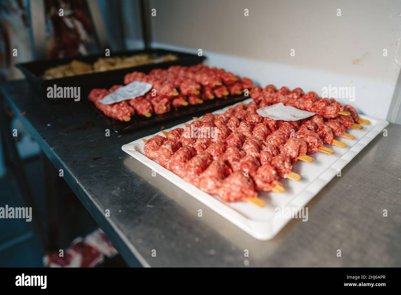 Pork in container butcher shop hi-res stock photography and images - Alamy