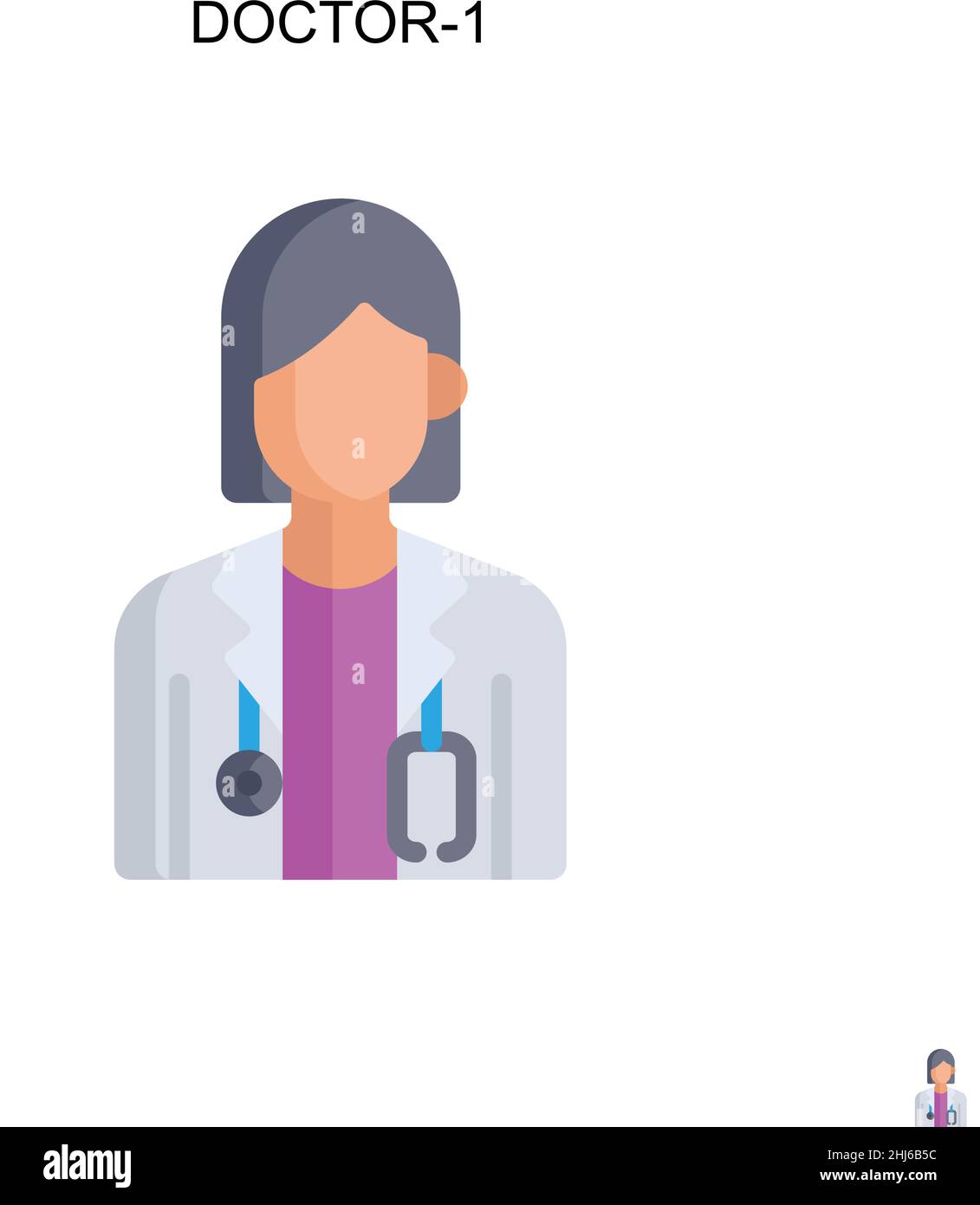 Doctor-1 Simple vector icon. Illustration symbol design template for ...