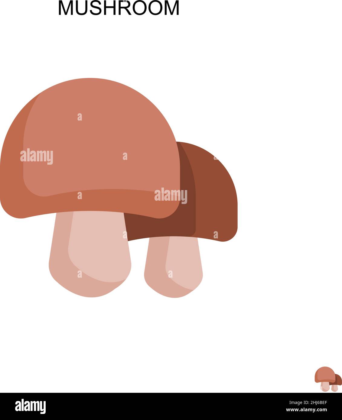 Mushroom Simple vector icon. Illustration symbol design template for ...