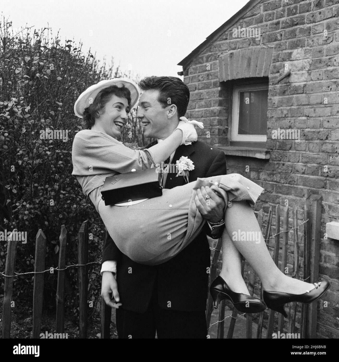 Jimmy Greaves, Chelsea football player, pictured on his wedding day ...