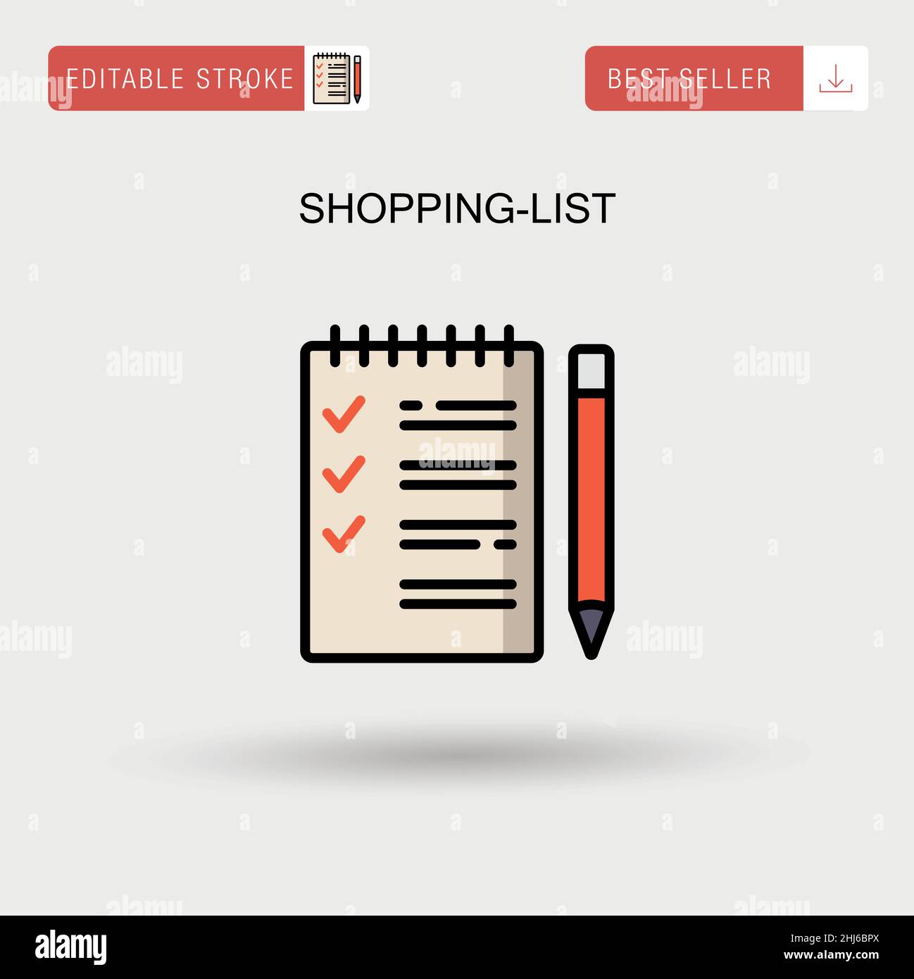 Woman shopping supermarket list Stock Vector Images - Alamy