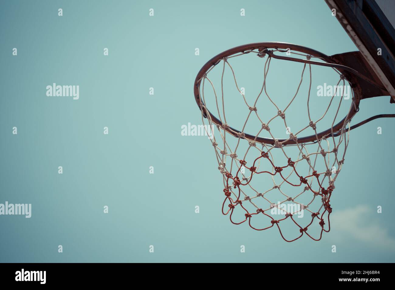 Closeup of basketball hoop background Stock Photo - Alamy