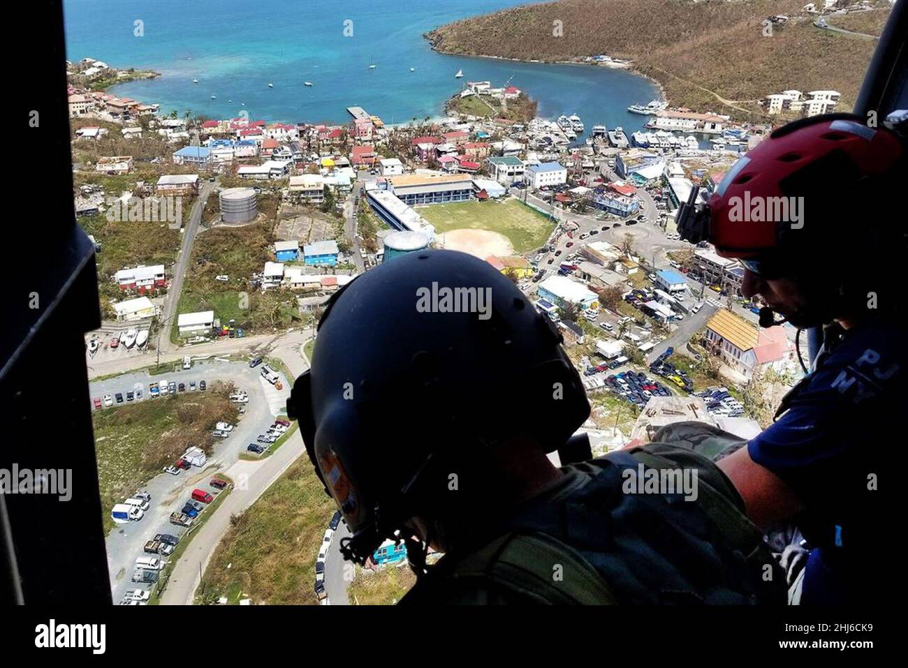 Surveying Damage 1 Stock Photo - Alamy