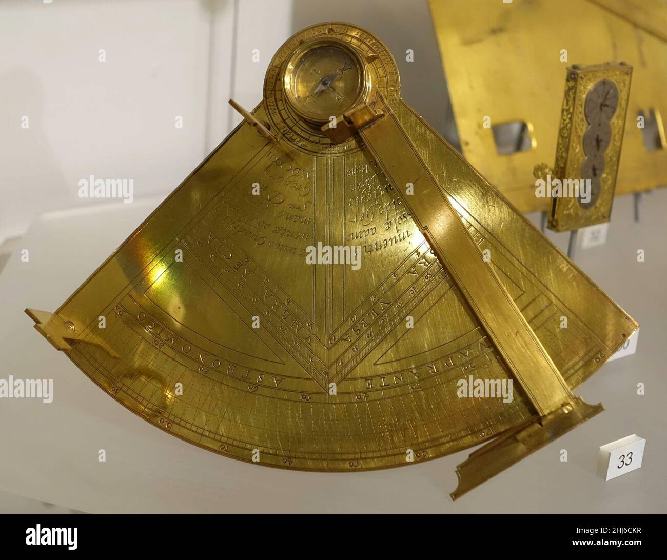 Surveyor's quadrant, by Adam Heroldt, Rome, 1622 Stock Photo - Alamy