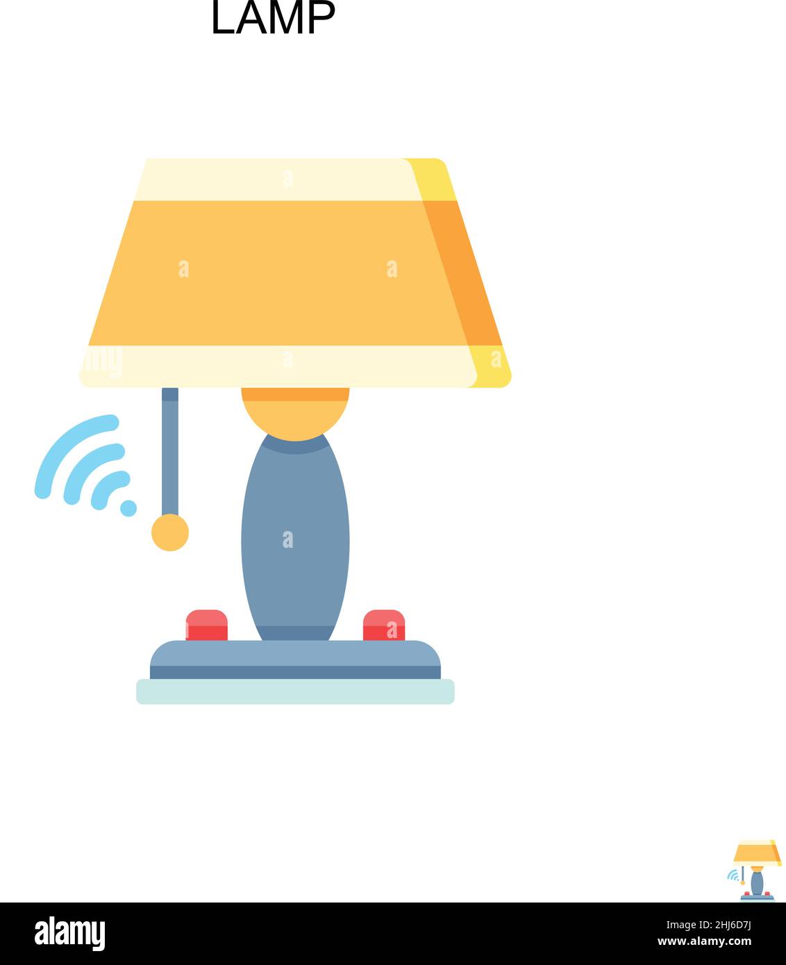 Lamp Simple vector icon. Illustration symbol design template for web ...