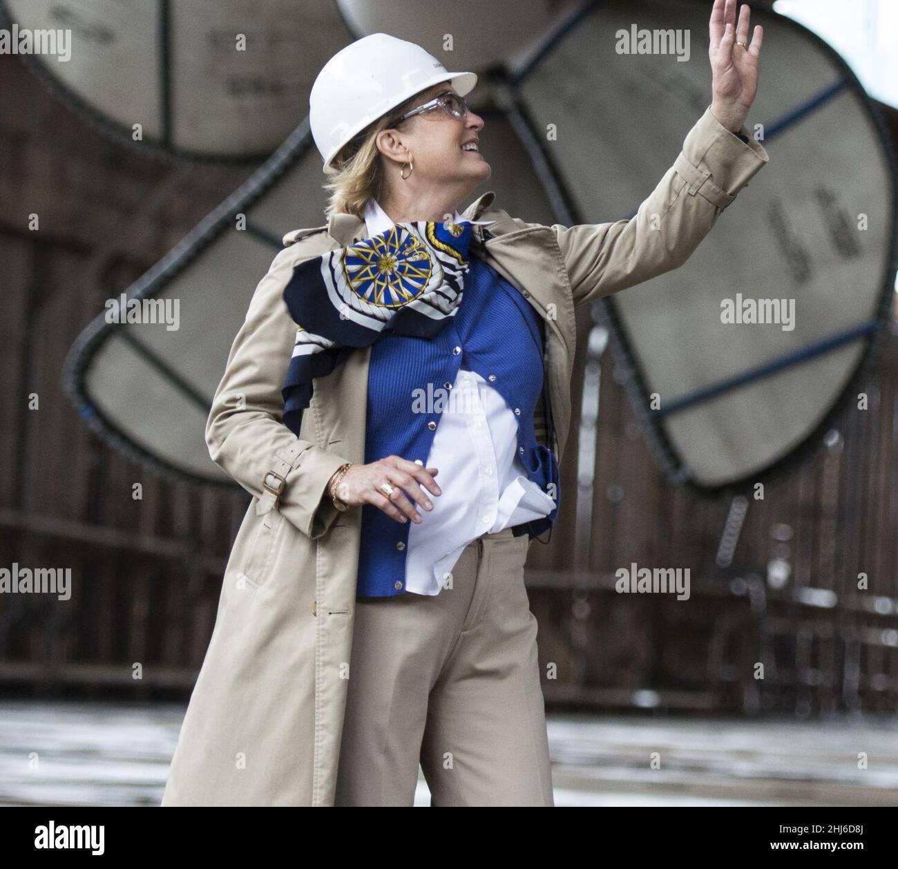 Susan Ford with propeller of USS Gerald R. Ford (CVN-78) 2013 (cropped1 ...