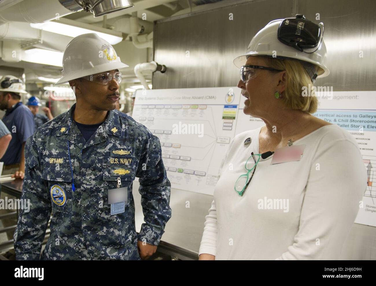 Susan Ford Bales, ship's sponsor and President Ford's daughter visits ...