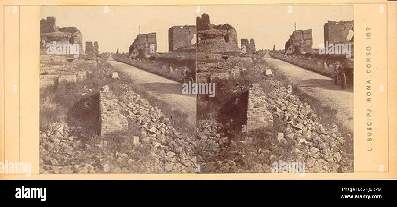 Suscipj, Lorenzo (1802–1855) - Ruins of Tombs on the Appian Way Stock ...