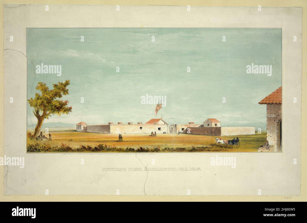 Sutter's Fort, Sacramento, Cal. 1847 Stock Photo - Alamy