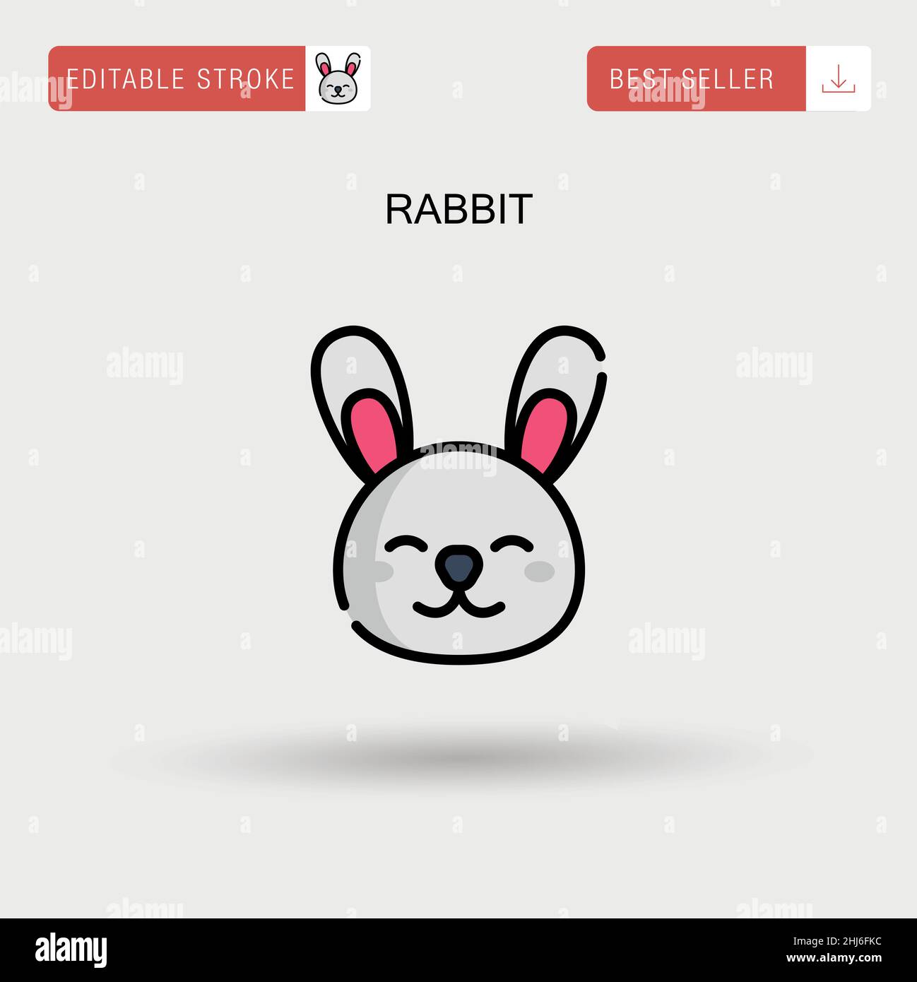 Rabbit Simple vector icon Stock Vector Image & Art - Alamy