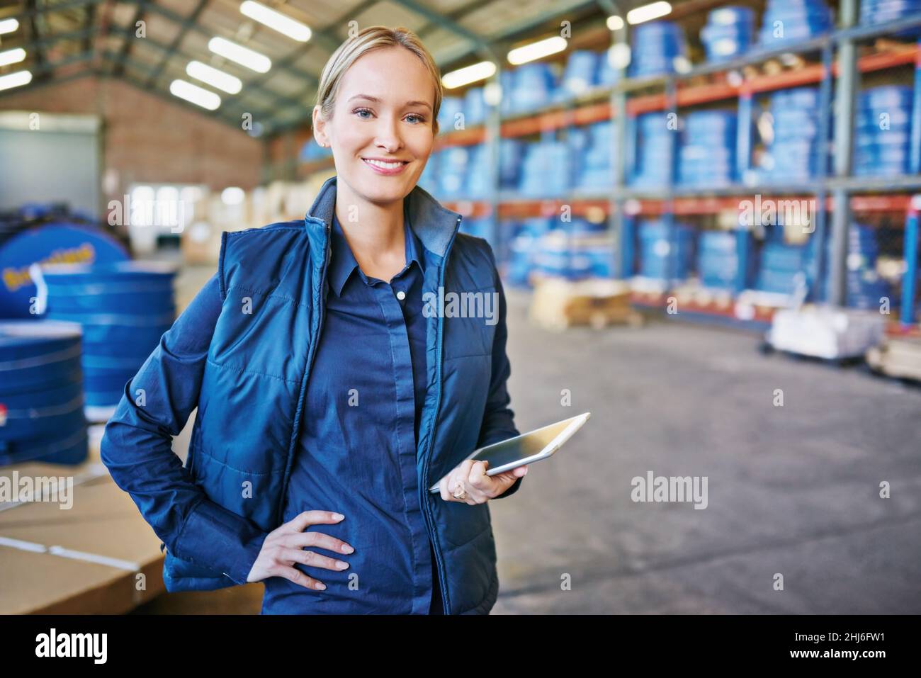 Tracking shot portrait female working hi-res stock photography and ...