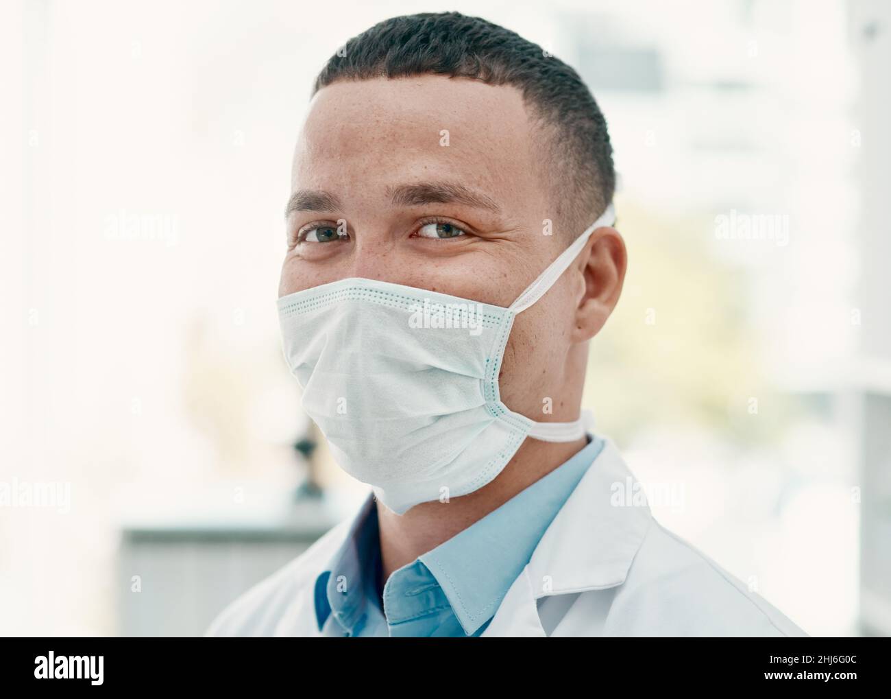 Safety comes first in our lab. Portrait of a confident young scientist ...