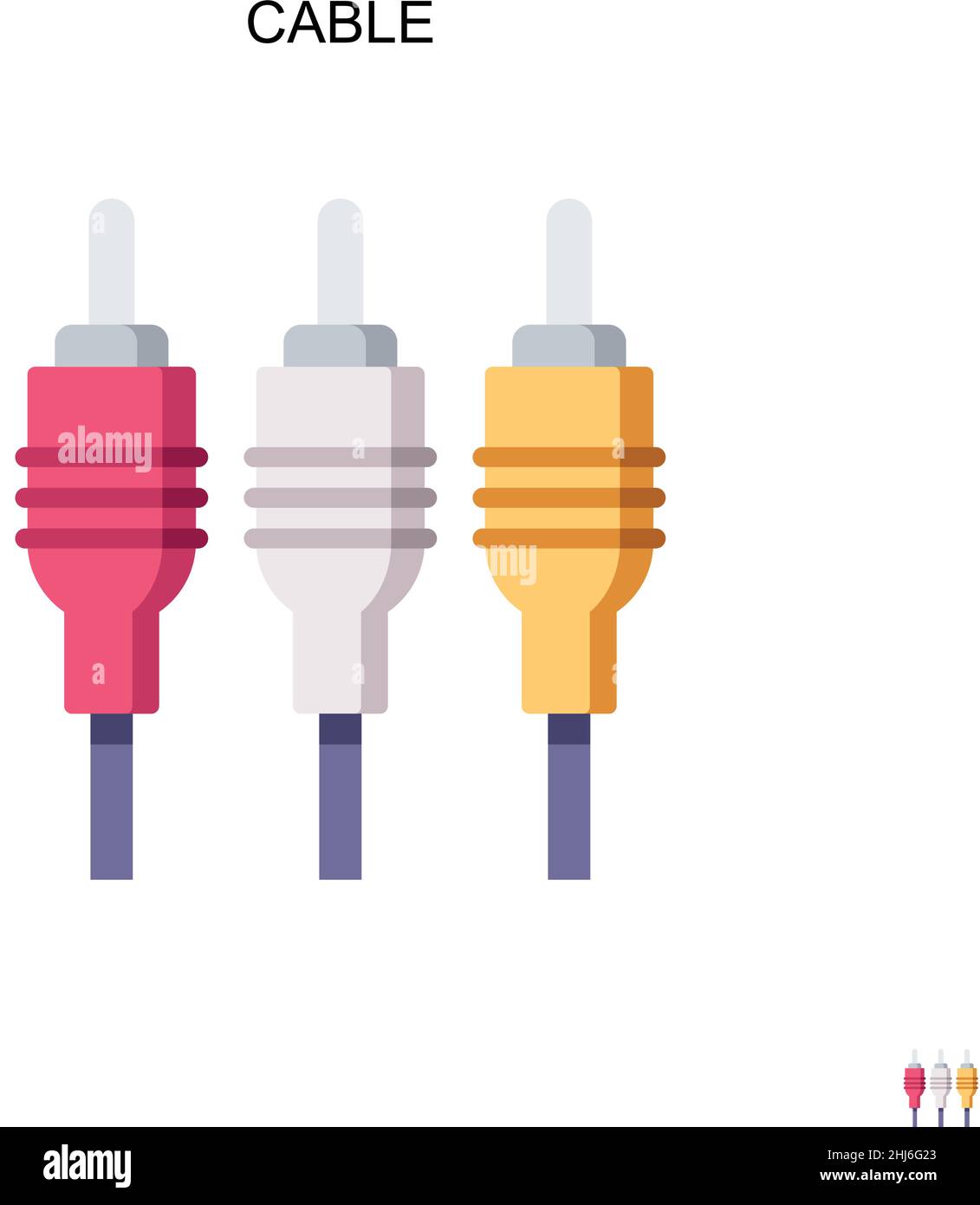 Cable Simple vector icon. Illustration symbol design template for web ...