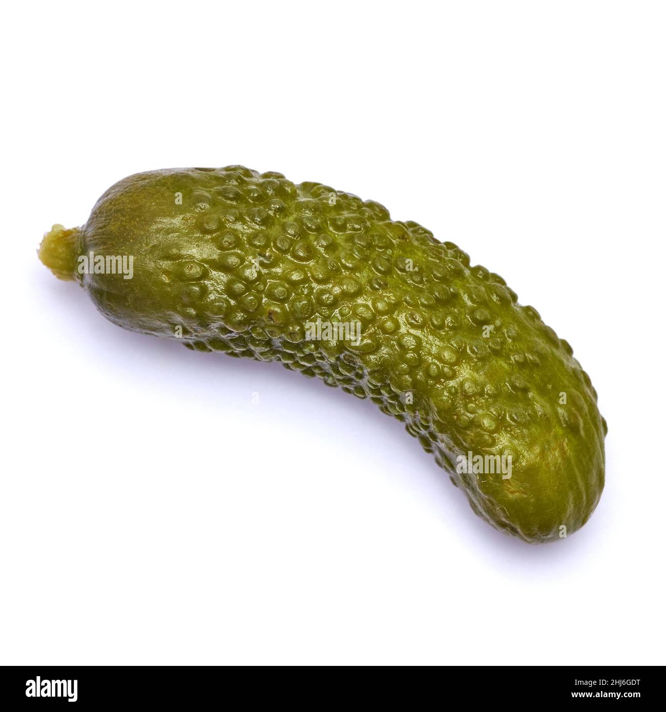 Tasty Whole green cornichon isolated on a white background Stock Photo ...