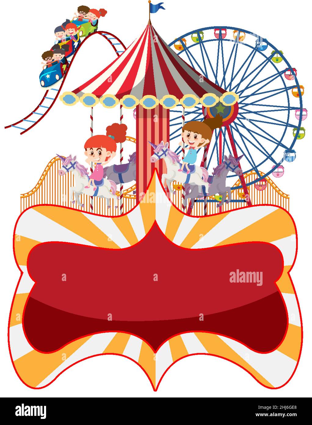 Empty Carnival Circus Banner illustration Stock Vector Image & Art - Alamy