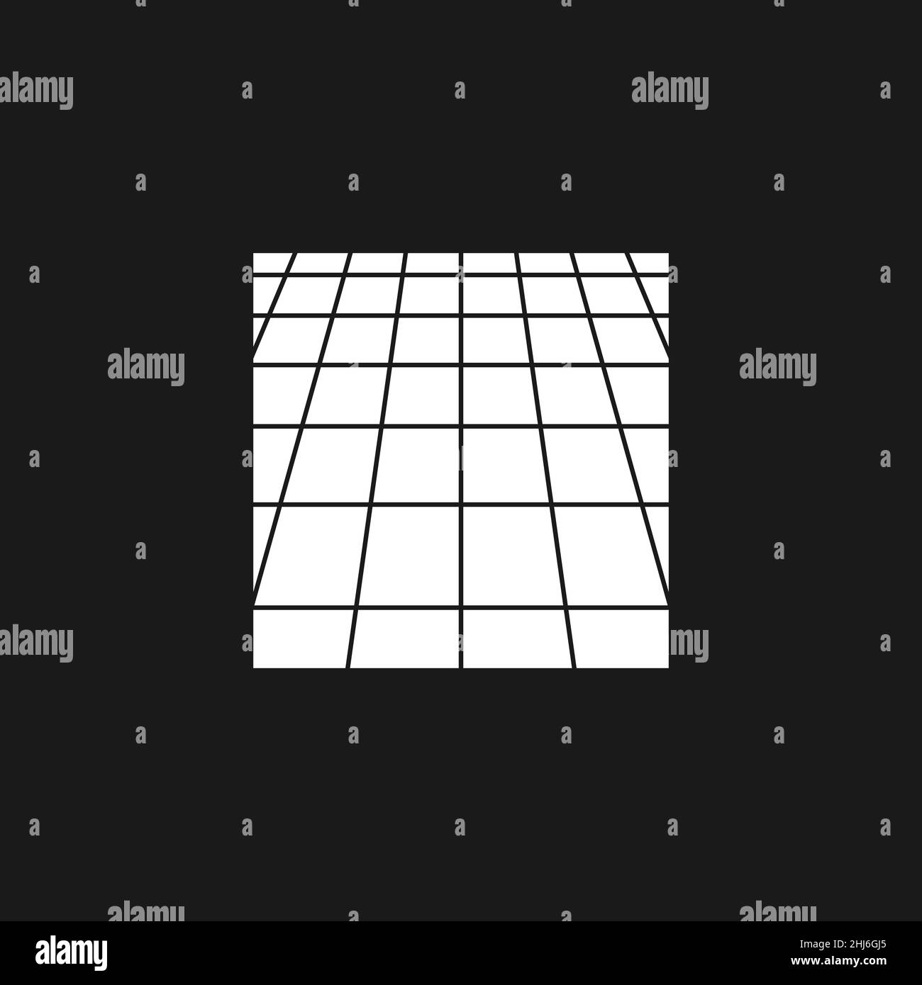 Retrowave, synthwave square 1980s style with perspective grid pattern ...