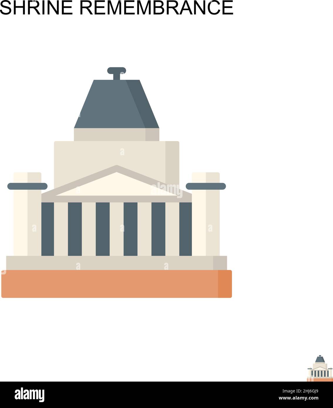 Shrine remembrance Simple vector icon. Illustration symbol design ...