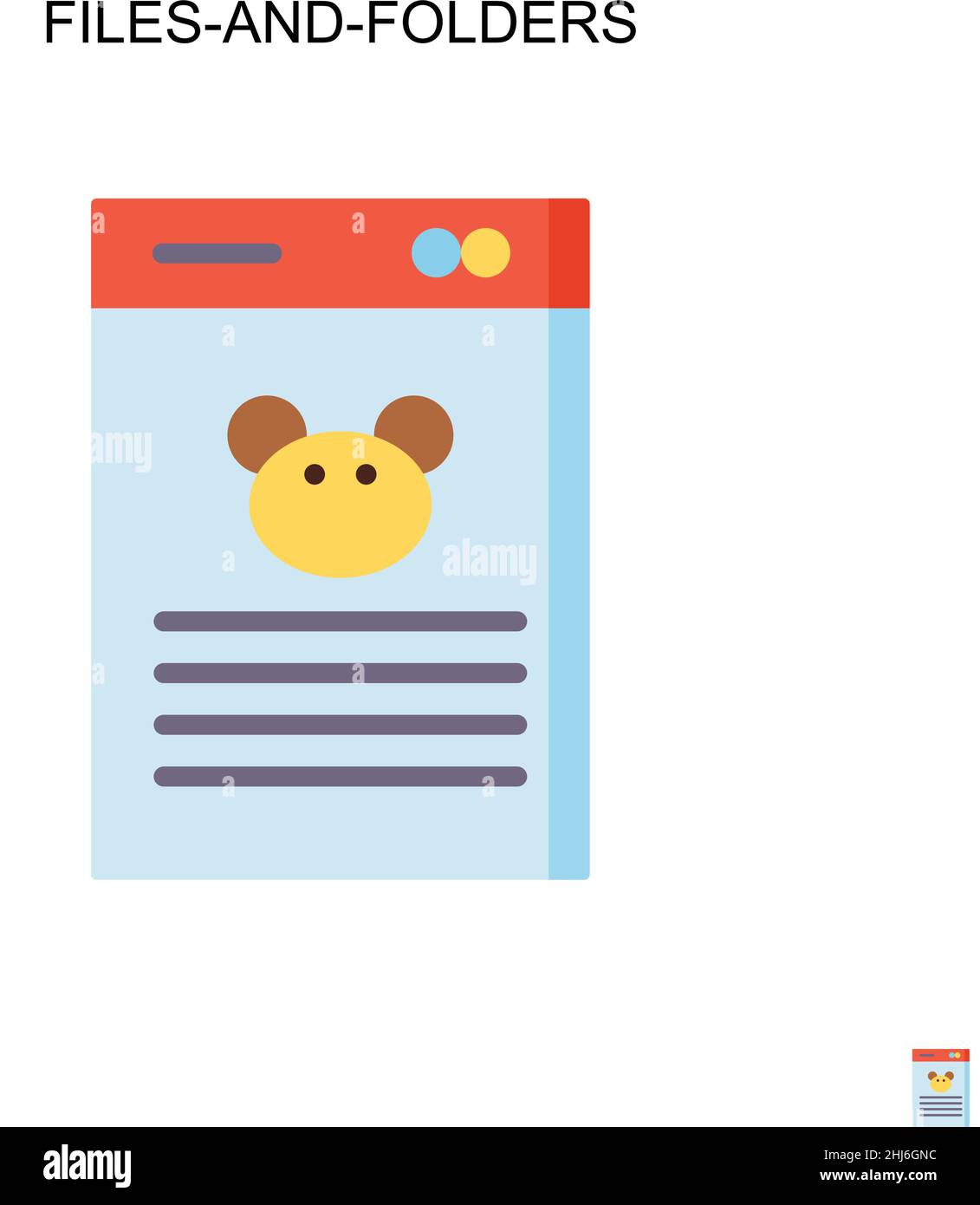 Files-and-folders Simple vector icon. Illustration symbol design ...