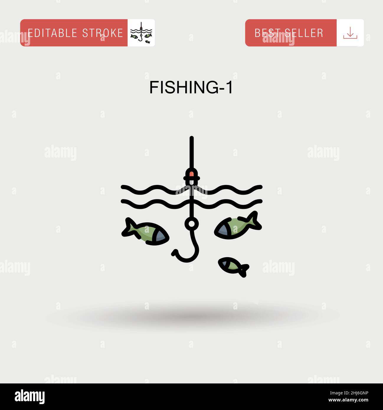 Man standing on fishing Stock Vector Images - Alamy