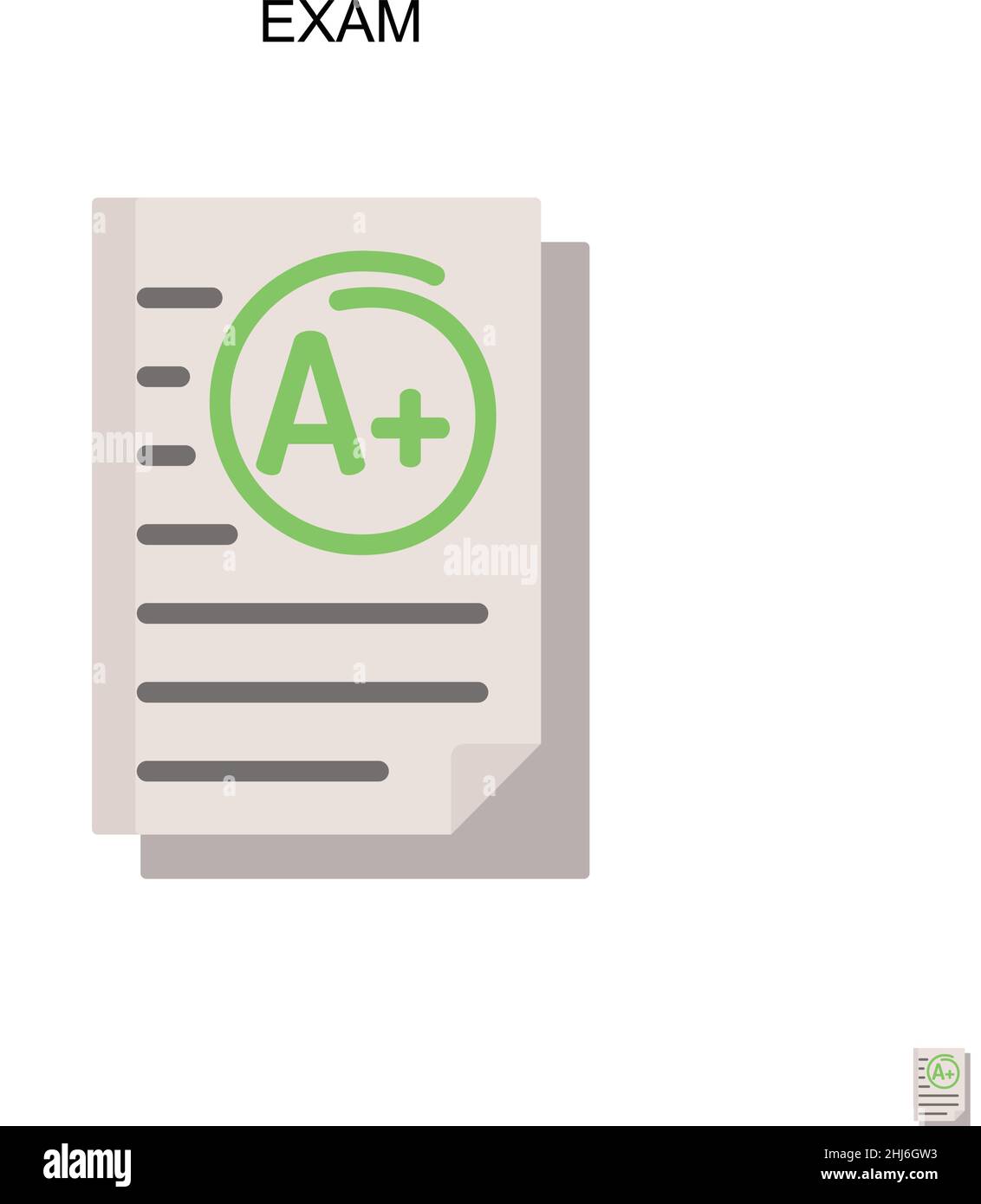 Exam Simple vector icon. Illustration symbol design template for web ...