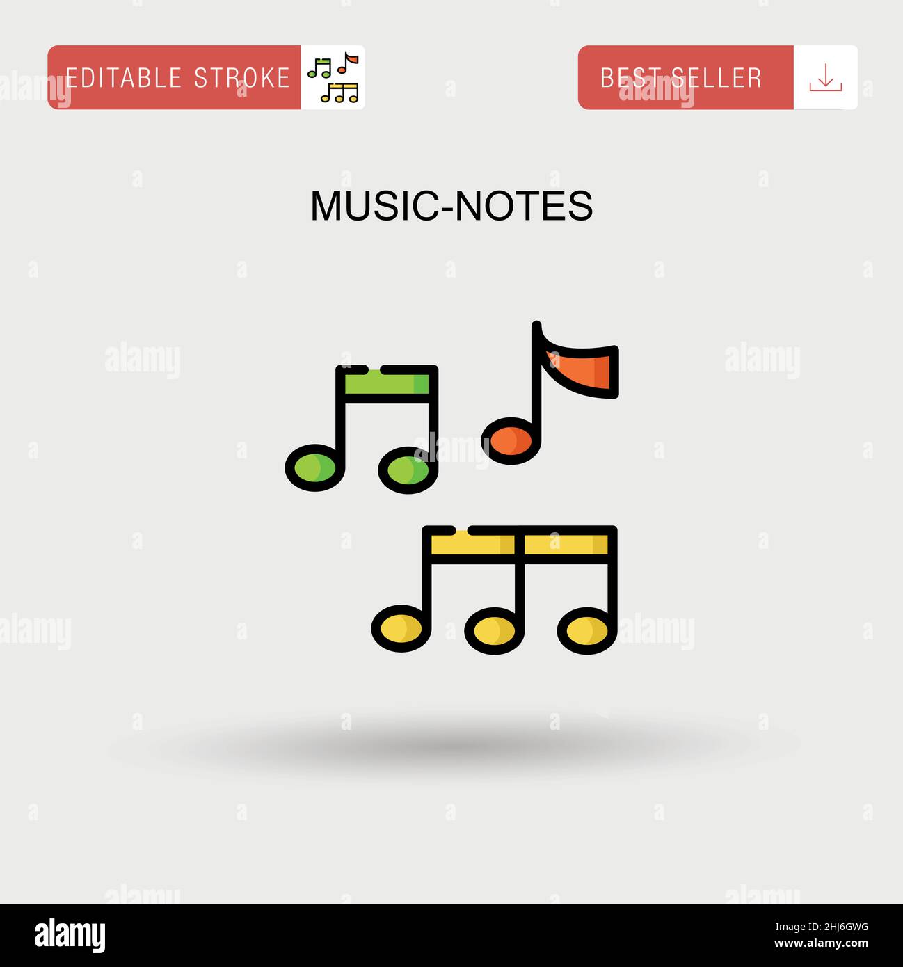 Music-notes Simple vector icon Stock Vector Image & Art - Alamy