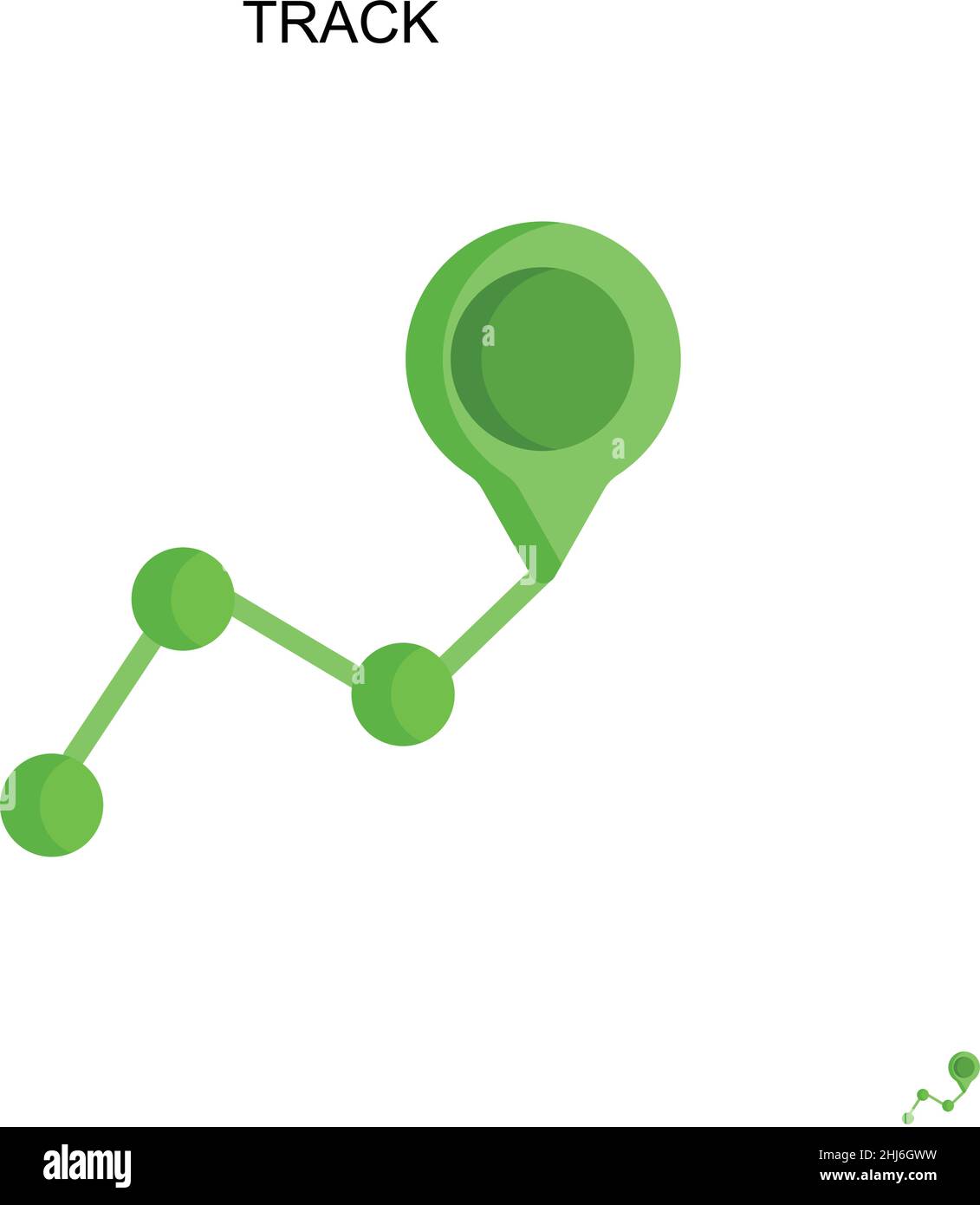 Track Simple vector icon. Illustration symbol design template for web ...