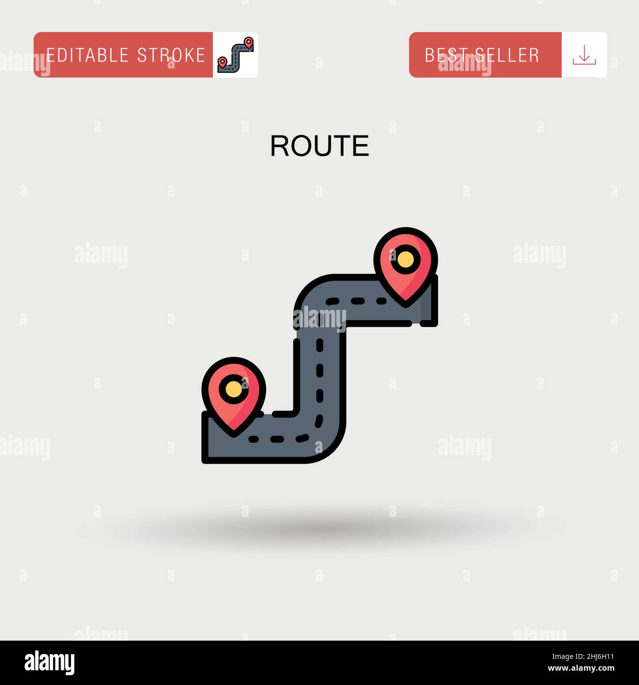 Map of historic old route 66 hi-res stock photography and images - Alamy