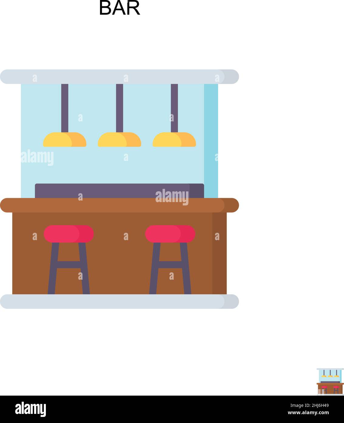 Simple cafe restaurant bar Stock Vector Images - Alamy