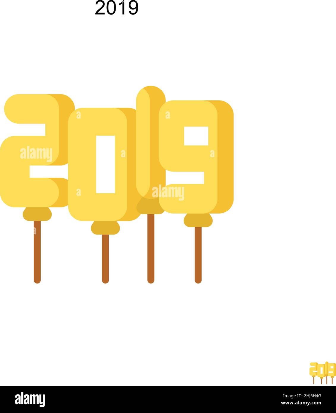 Simple 2019 year calendar Stock Vector Images - Alamy