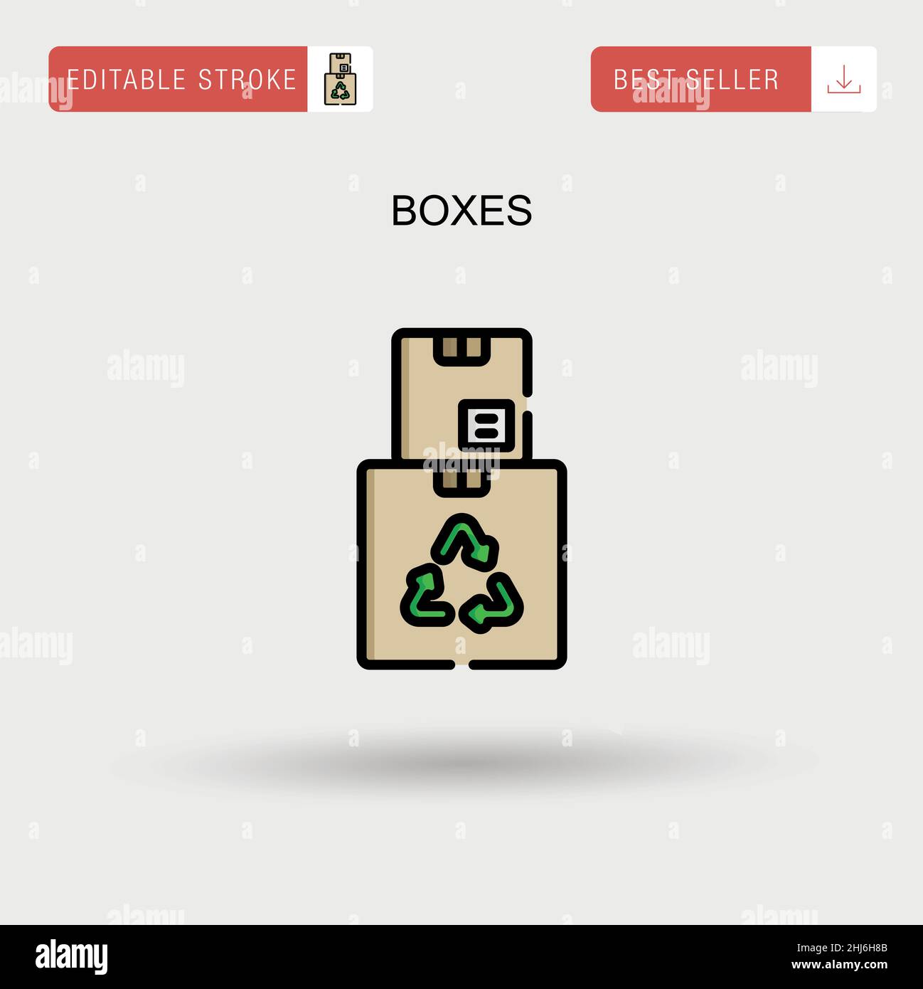 Simple brown paper packaging Stock Vector Images - Alamy