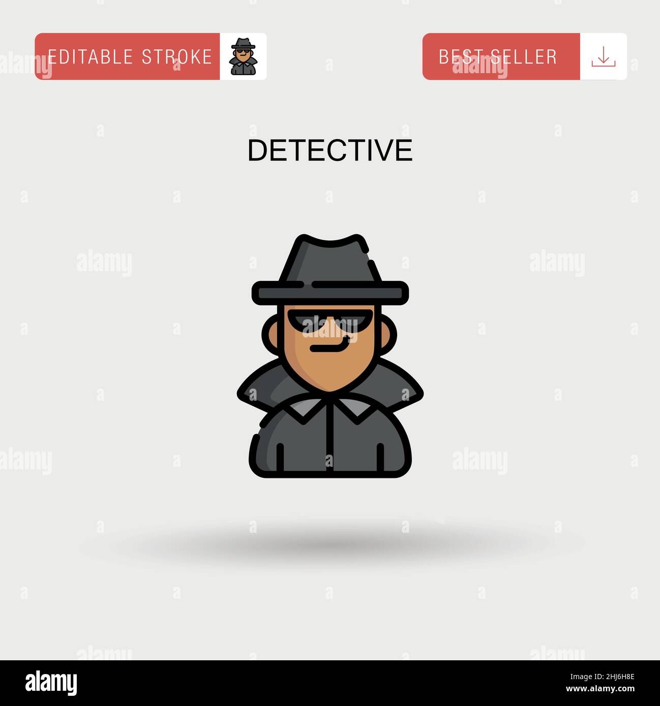 Cartoon detective fbi spy man hi-res stock photography and images - Alamy