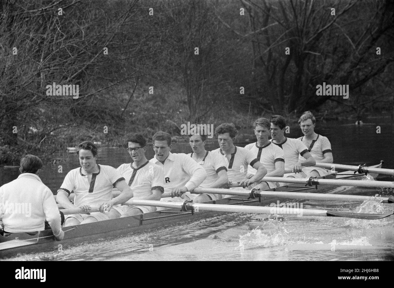 The Oxford University Rowing Crew in training for the forthcoming ...
