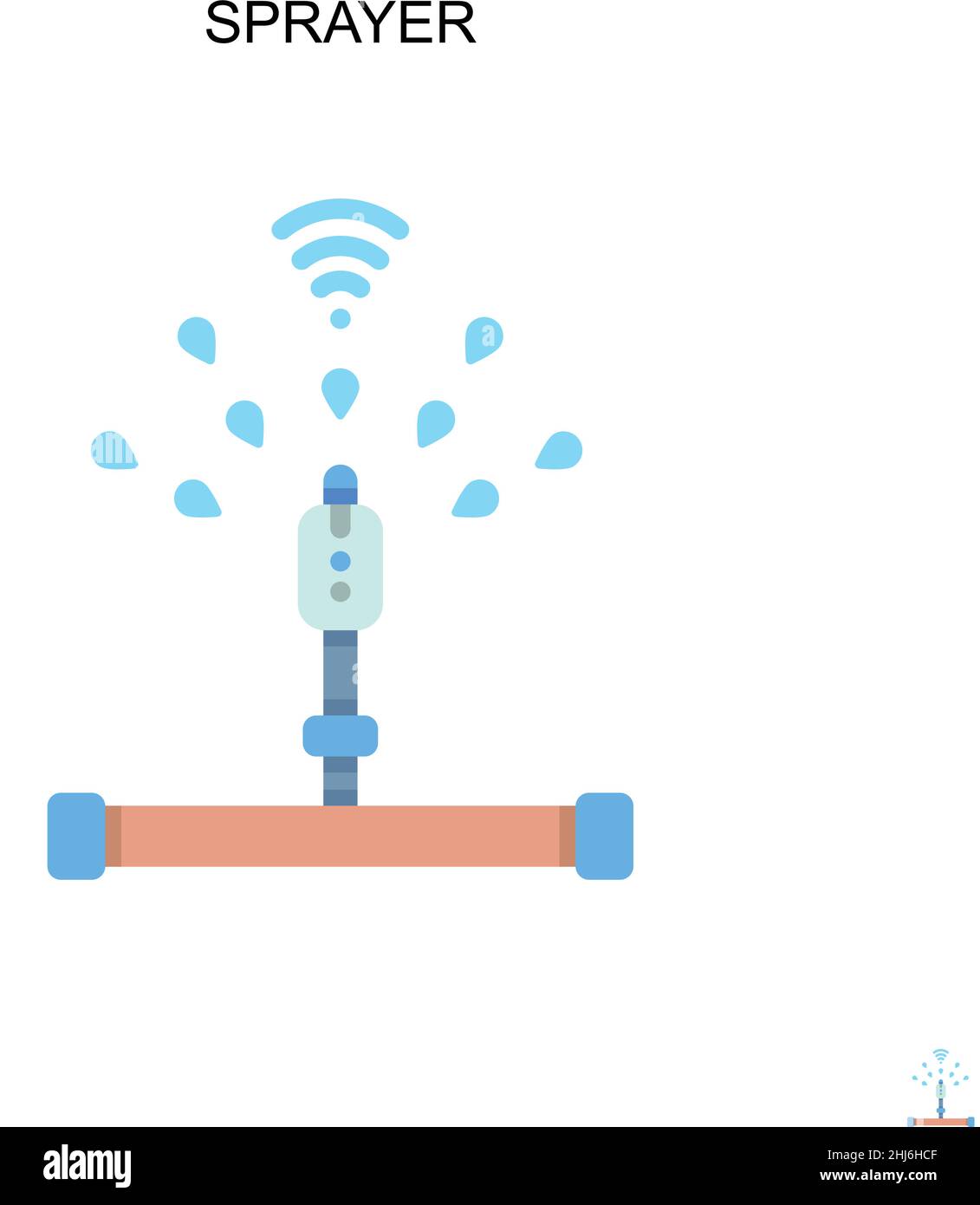 Sprayer Simple vector icon. Illustration symbol design template for web ...