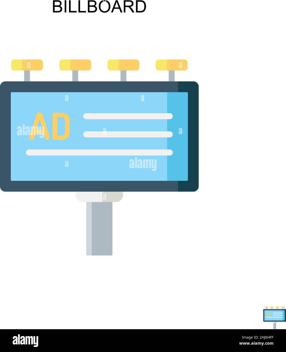 Billboard Simple vector icon. Illustration symbol design template for ...