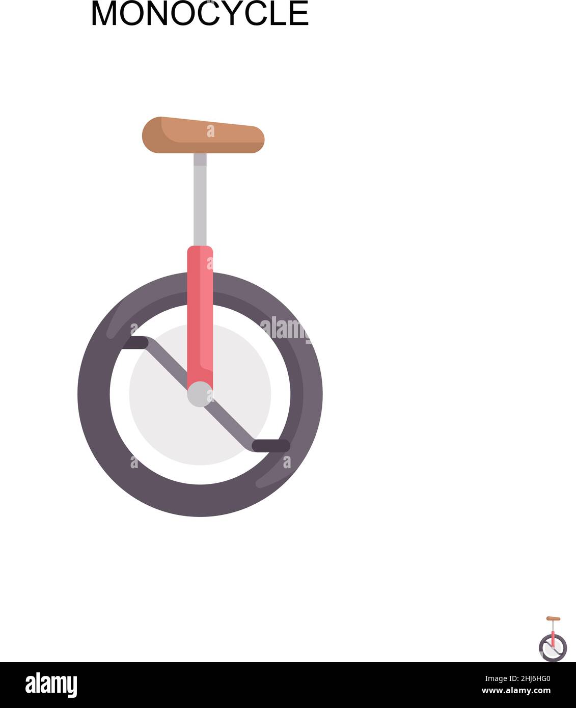 Monocycle Simple vector icon. Illustration symbol design template for ...
