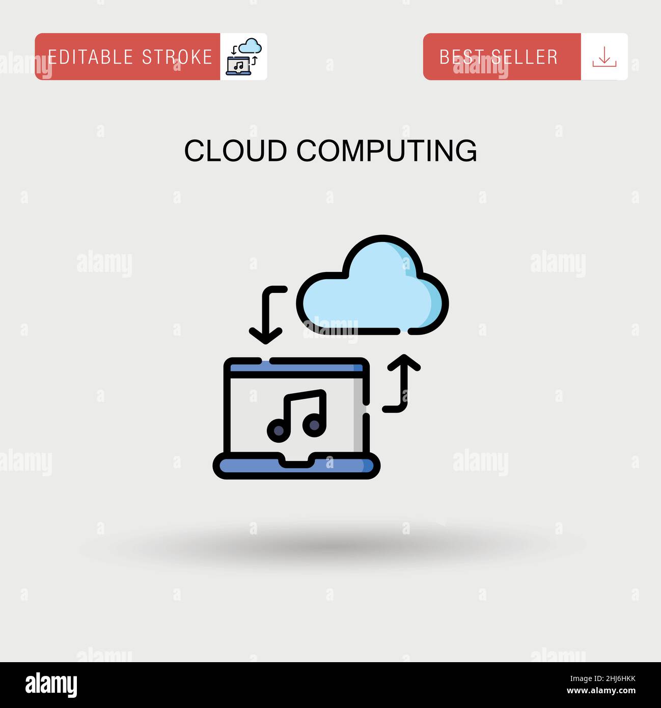 Cloud computing Simple vector icon Stock Vector Image & Art - Alamy