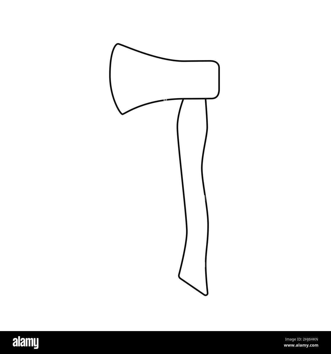 Axe Icon on white backdrop. Outline simple vector illustration ...