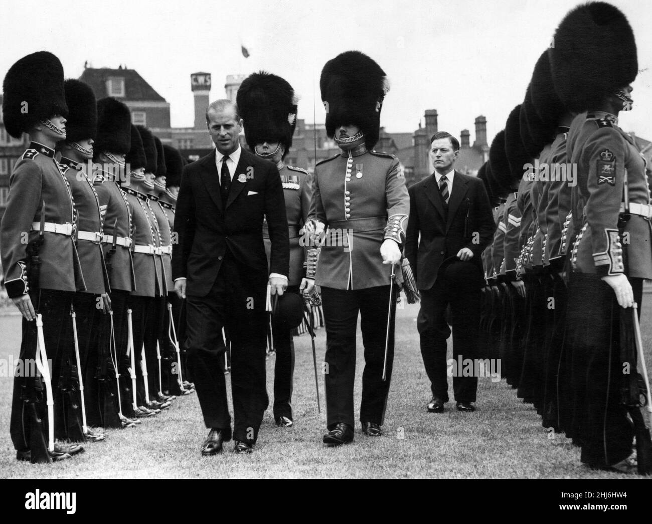 HRH Prince Philip, Duke of Edinburgh inspects the Guard of Honour at ...