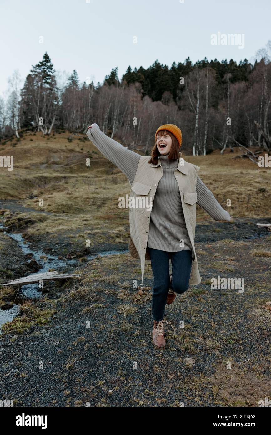tourist trees without leaves travel fresh air life style Stock Photo ...