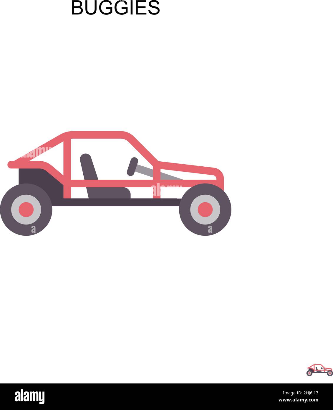 Buggies Simple vector icon. Illustration symbol design template for web ...
