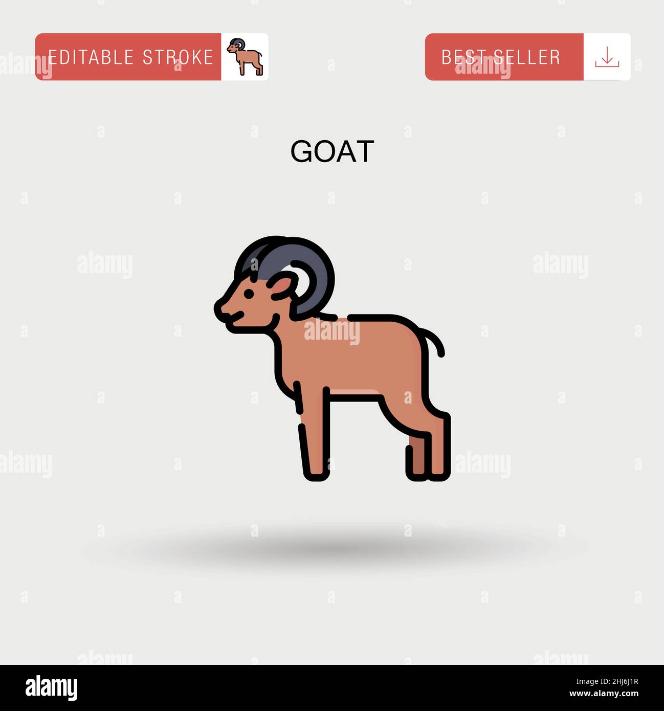 Simple goat logo hi-res stock photography and images - Alamy