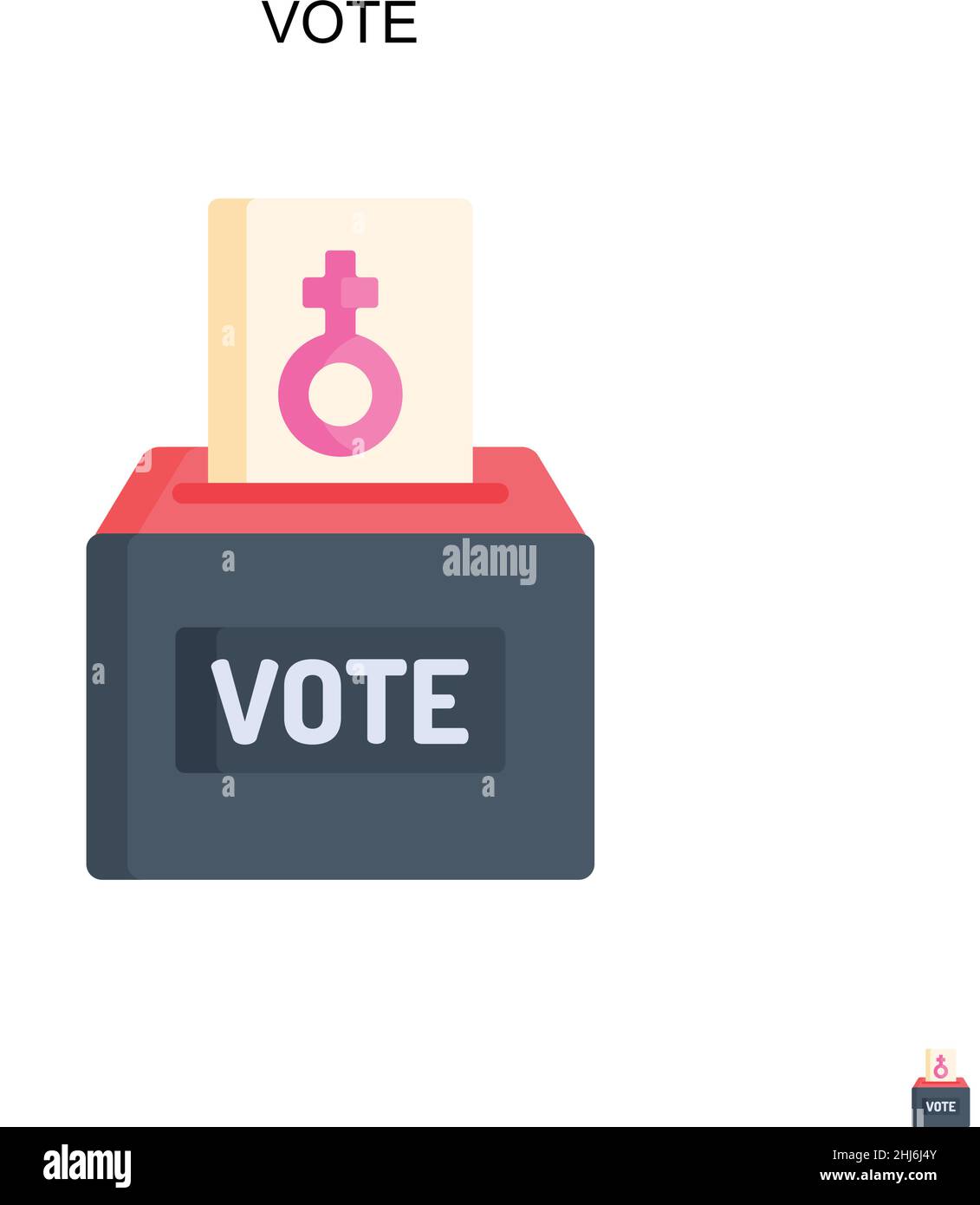 Vote Simple vector icon. Illustration symbol design template for web ...