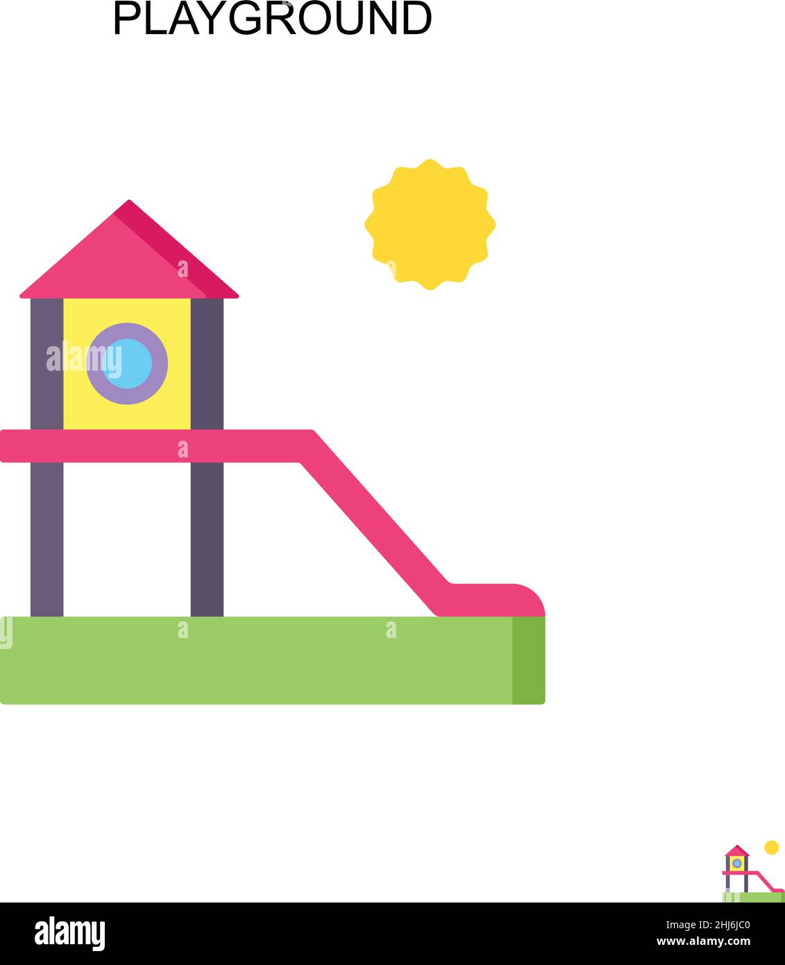 Playground Simple vector icon. Illustration symbol design template for ...