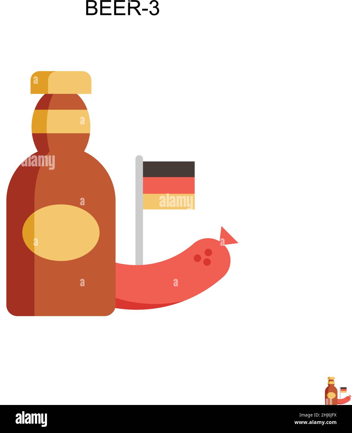 Beer-3 Simple vector icon. Illustration symbol design template for web ...