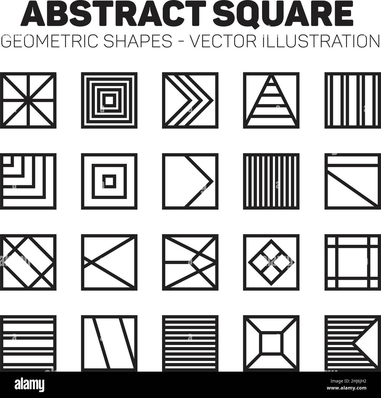Abstract square geometric shape, vector modern and contemporary design ...