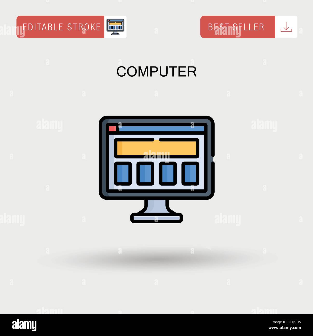 Computer Simple vector icon Stock Vector Image & Art - Alamy