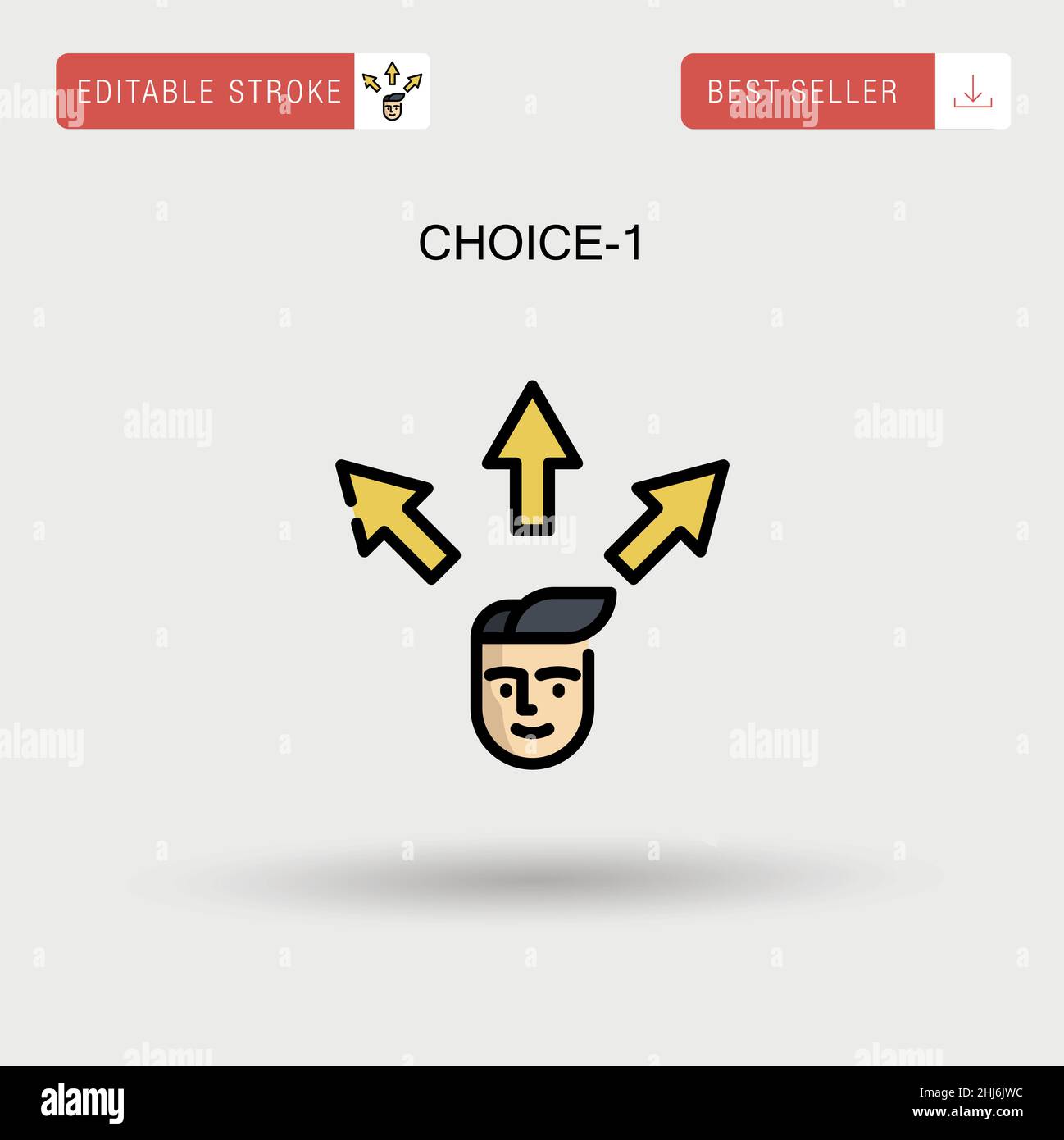 Choice-1 Simple vector icon Stock Vector Image & Art - Alamy