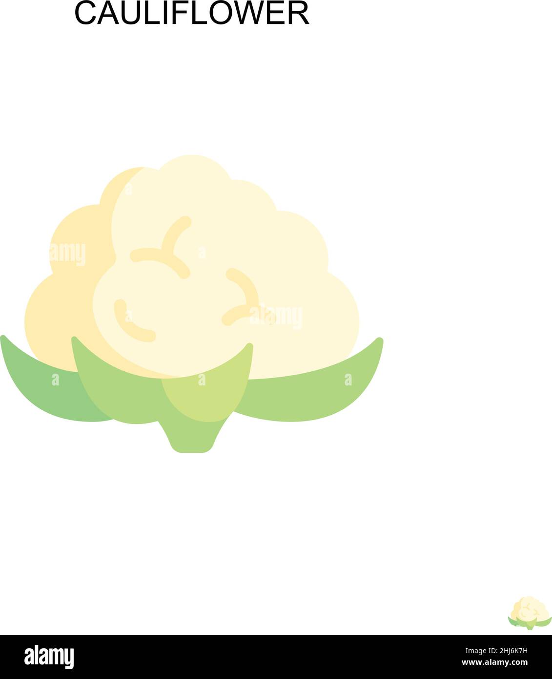 Cauliflower Simple vector icon. Illustration symbol design template for ...
