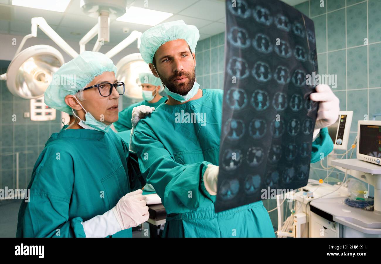 Exhausted surgeons at the emergency room as a sign of stress and ...